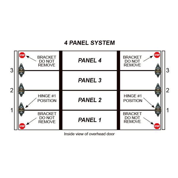 Single Stall 4 Panel Residential Garage Door System (R4416-40) – Green ...