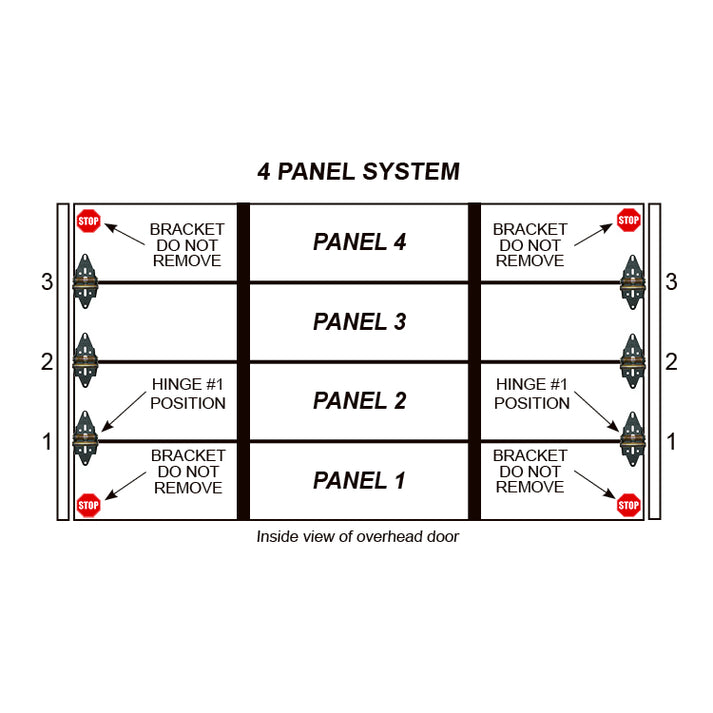 Single Stall 4 Panel Residential Garage Door System (R4416-40) – Green ...